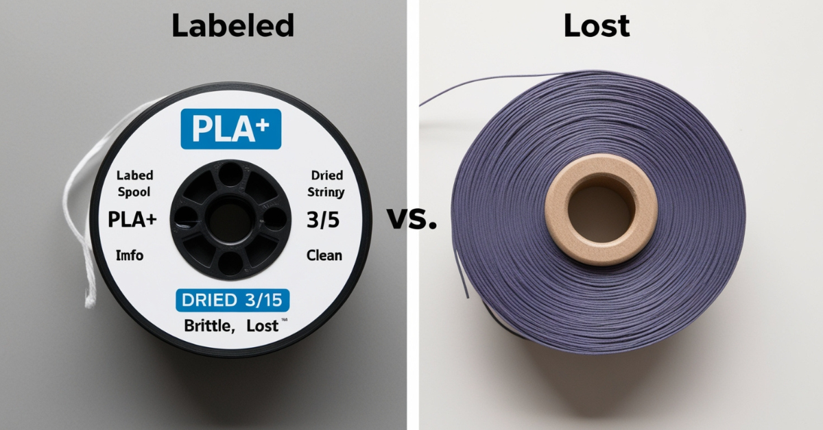 How does labeling help with troubleshooting filament-related print ...